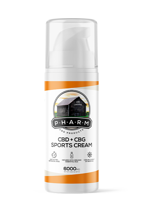 Extra Strength 6000 mg Sports Cream with Menthol - P•H•A•R•M CBD