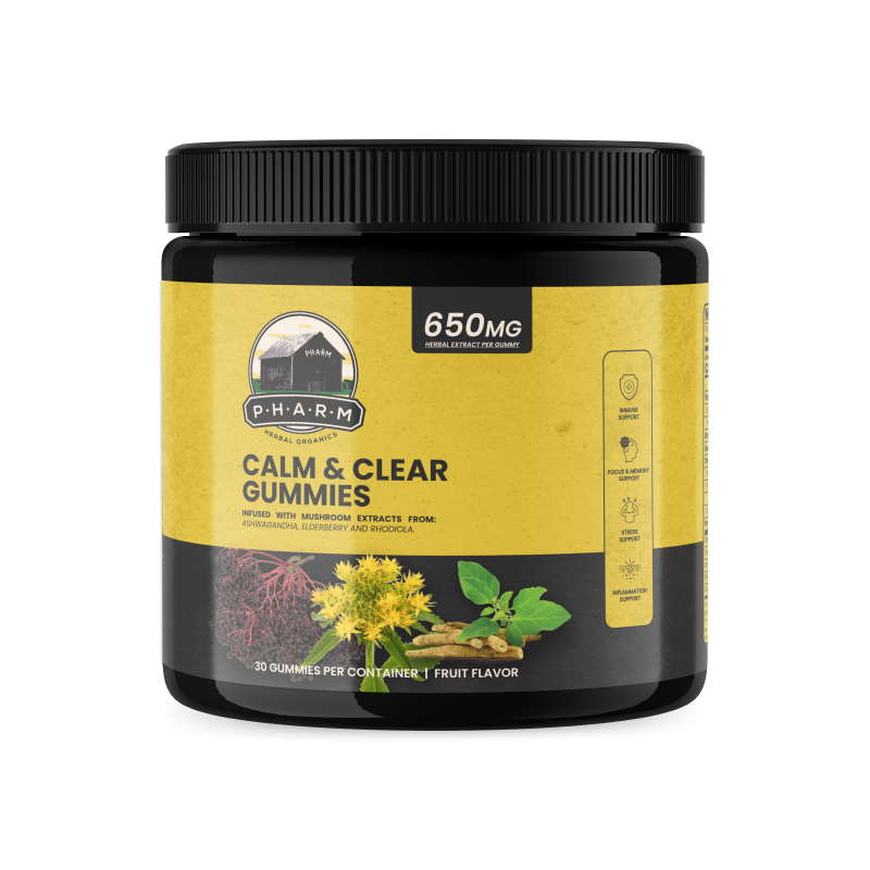 Calm & Clear Gummies (Ashwagandha + Rhodiola + Elderberry) - PHARM